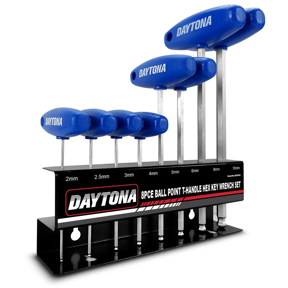 Daytona D8THXAF 8pce Ball Point T-Handle Hex Key Metric Wrench Set