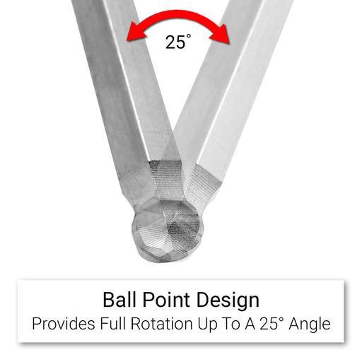 Daytona D8THXAF 8pce Ball Point T-Handle Hex Key Metric Wrench Set
