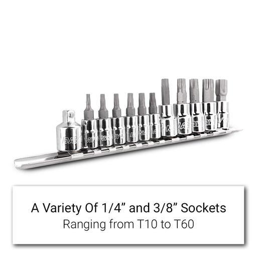 Daytona DST12S 1/4" & 3/8" Drive Security Torx Socket Set