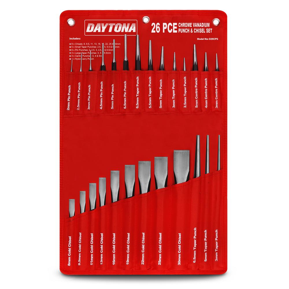 Daytona D26CPS 26pce Chrome Vanadium Cold Punch & Chisel Set