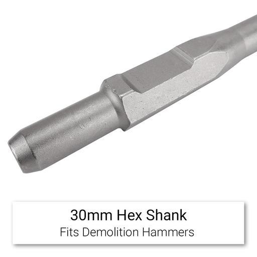 Techsmart T45HSC 450mm x 135mm 30mm Hex Shank Pointed Spade