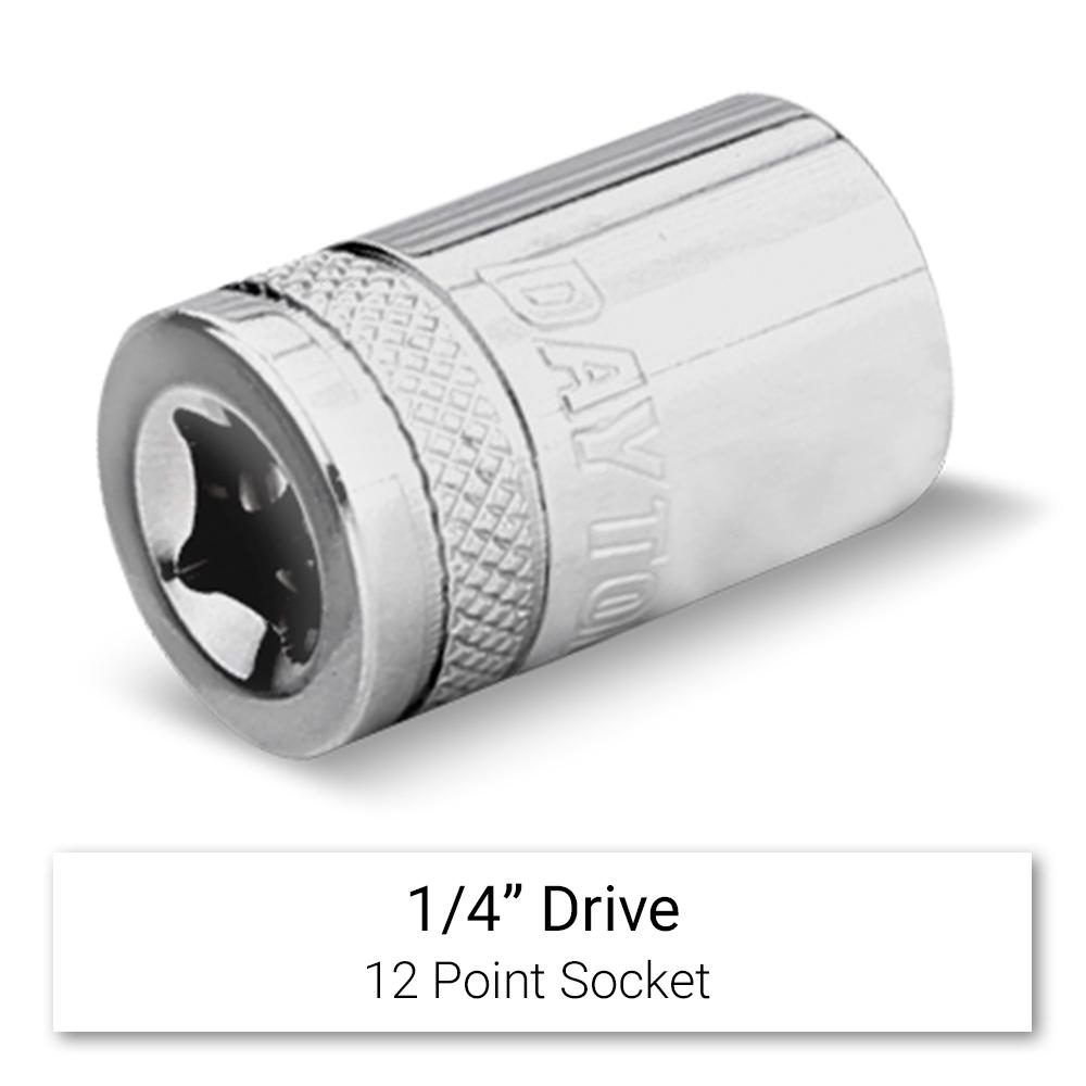 Daytona D1412SS 1/4" Drive 12 Point 12mm Metric Socket