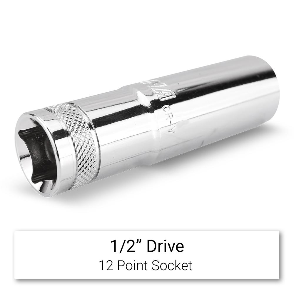 Daytona D1219DS 1/2" Drive 12 Point 19mm Metric Deep Socket