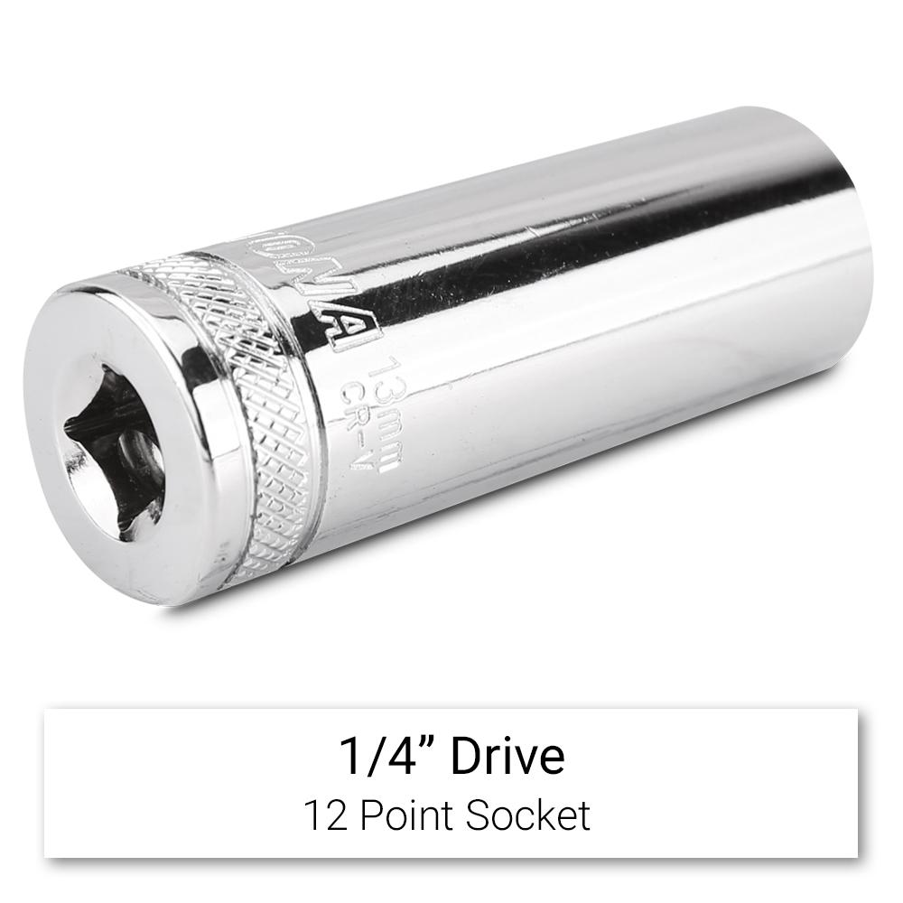 Daytona D1413DS 1/4" Drive 12 Point 13mm Metric Deep Socket