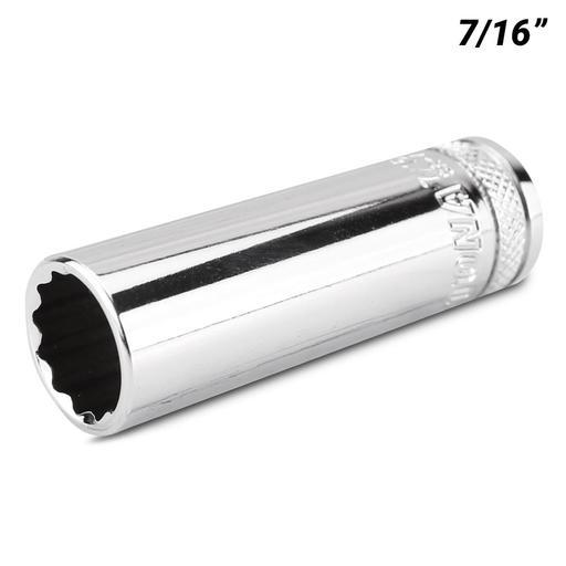 Daytona D14716DS 1/4" Drive 12 Point 7/16" AF Imperial Deep Socket