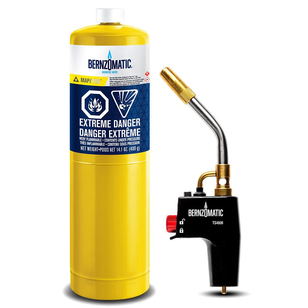 Bernzomatic TS4000TK 400g MAP-Pro Yellow Cylinder with Swirl Flame ...