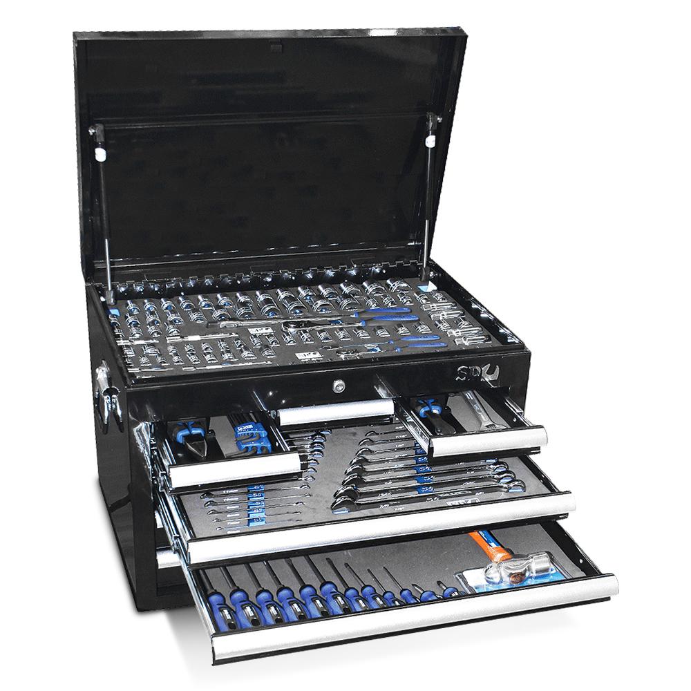 SP Tools SP50087 138pce Metric Tool Kit In 7 Drawer Custom Series Tool Box