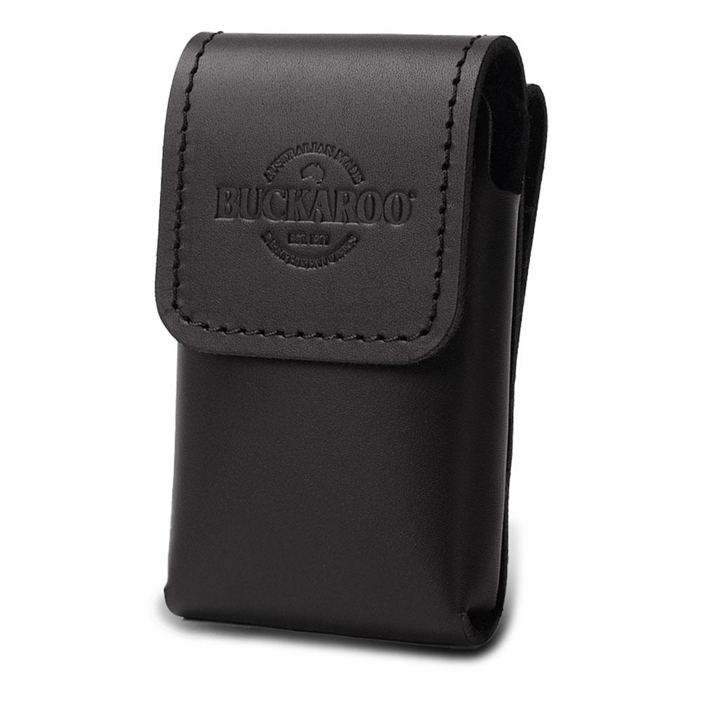 Buckaroo MPPX Black Leather Large Smartphone Pouch