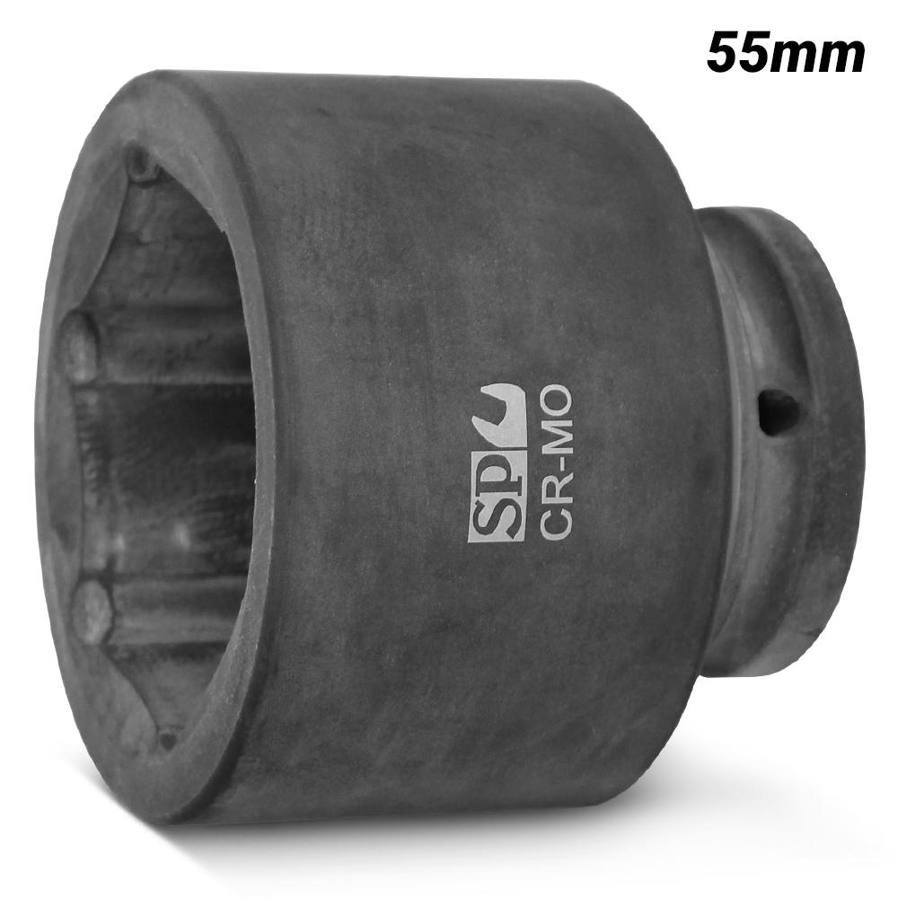 SP Tools SP26555 1-1/2" Drive 6 Point 55mm Metric Impact Socket