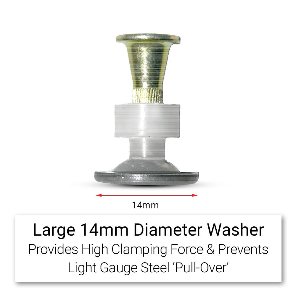 Ramset SBR9 100-Pack 14mm x 20mm Washered Drive Pins For Fixing Thin ...