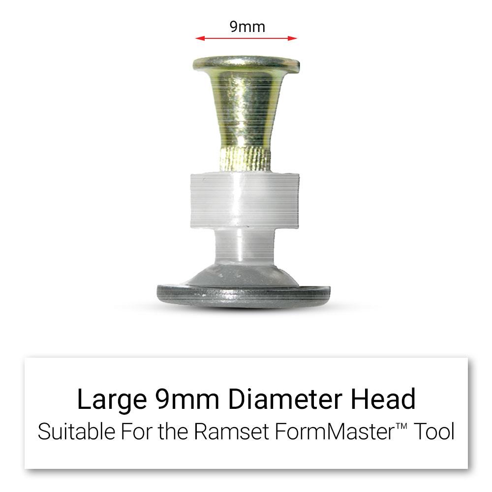 Ramset SBR9 100-Pack 14mm x 20mm Washered Drive Pins For Fixing Thin ...