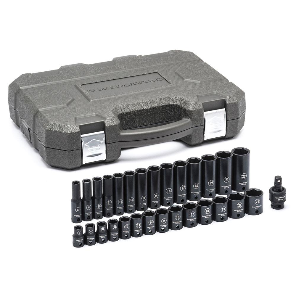GEARWRENCH 84925N 29pce 3/8" Drive 6 Point Standard & Deep Impact Metric Socket Set