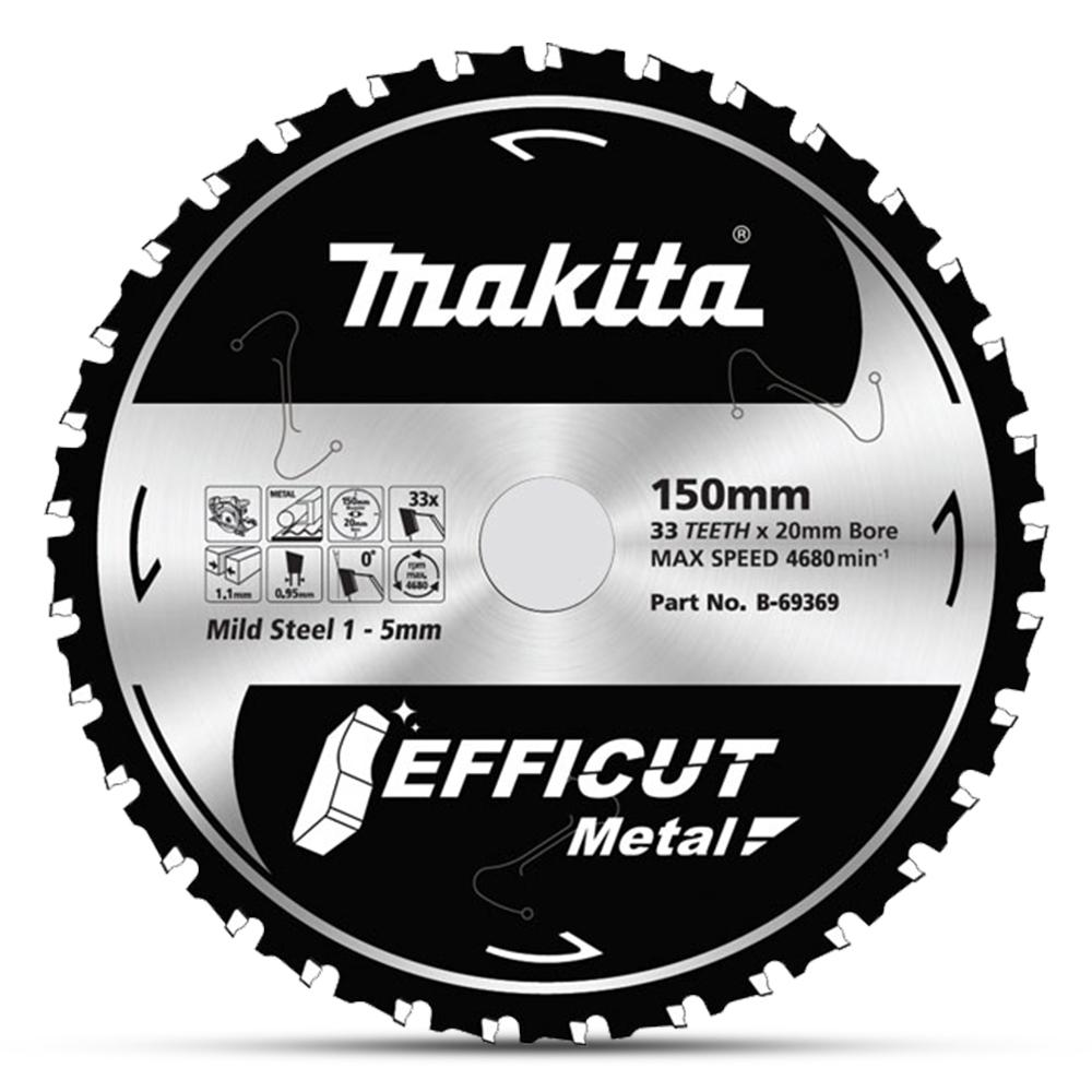 Makita B-69369 150mm (6) x 20mm x 33T TCT Efficut Metal Saw Blade