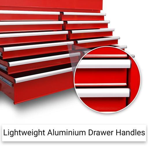 Daytona D53B 53" 13 Drawer Red Tool Box Bottom Roller Cabinet