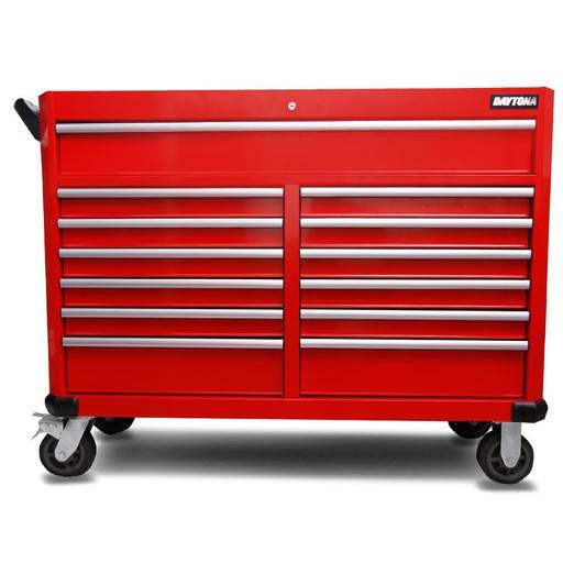 Daytona D53B 53" 13 Drawer Red Tool Box Bottom Roller Cabinet