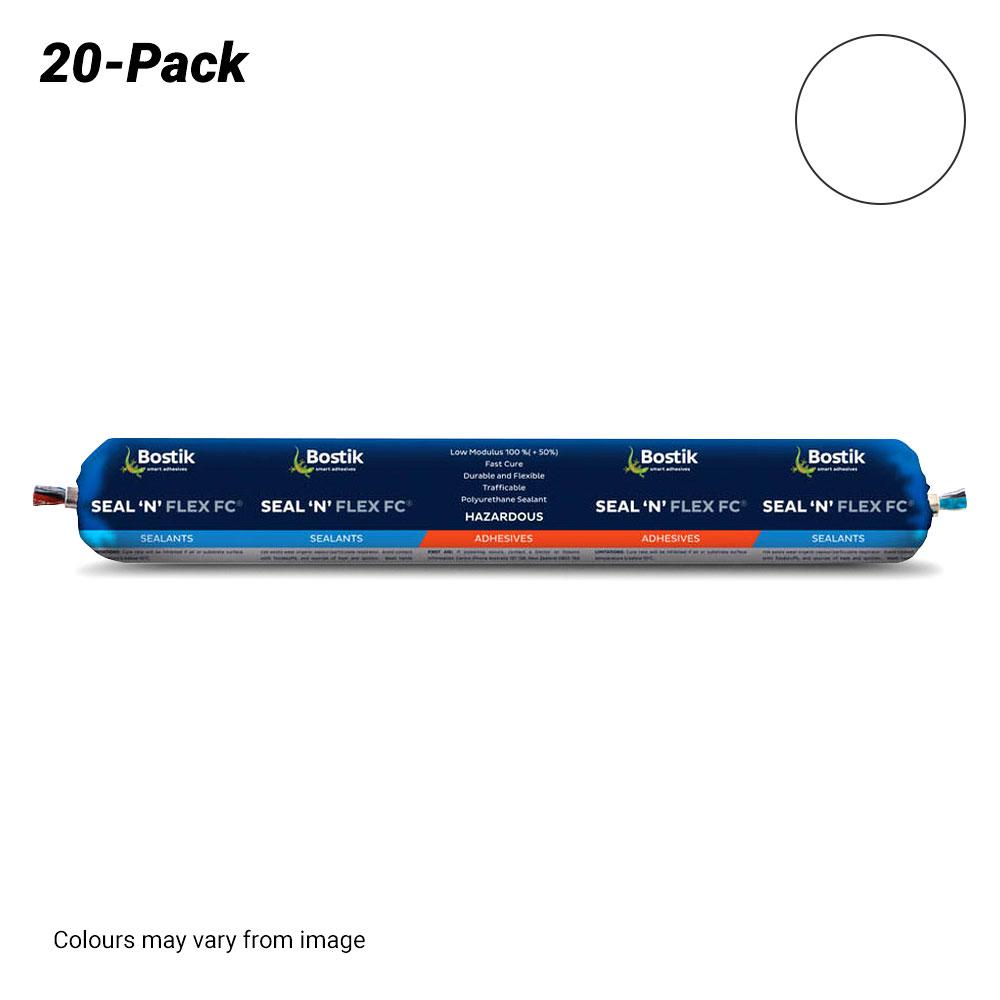 Bostik 3080368720PK 20-Pack 720gms 600ml Seal N Flex FC Sealant Sausage - White
