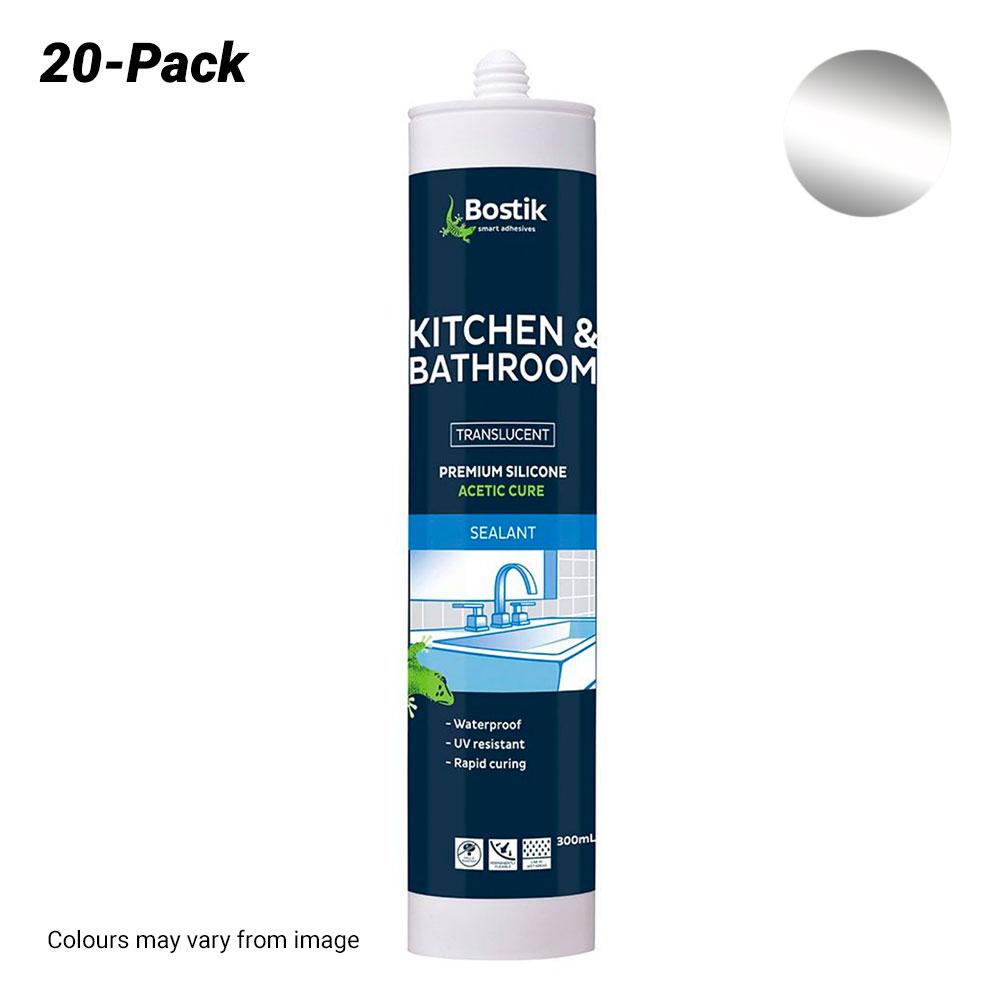 Bostik 3081813520PK 20-Pack 300ml Kitchen & Bathroom Acetic Cure Wet ...