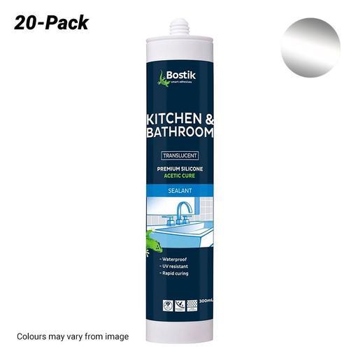 Bostik 3081813520PK 20-Pack 300ml Kitchen & Bathroom Acetic Cure Wet ...