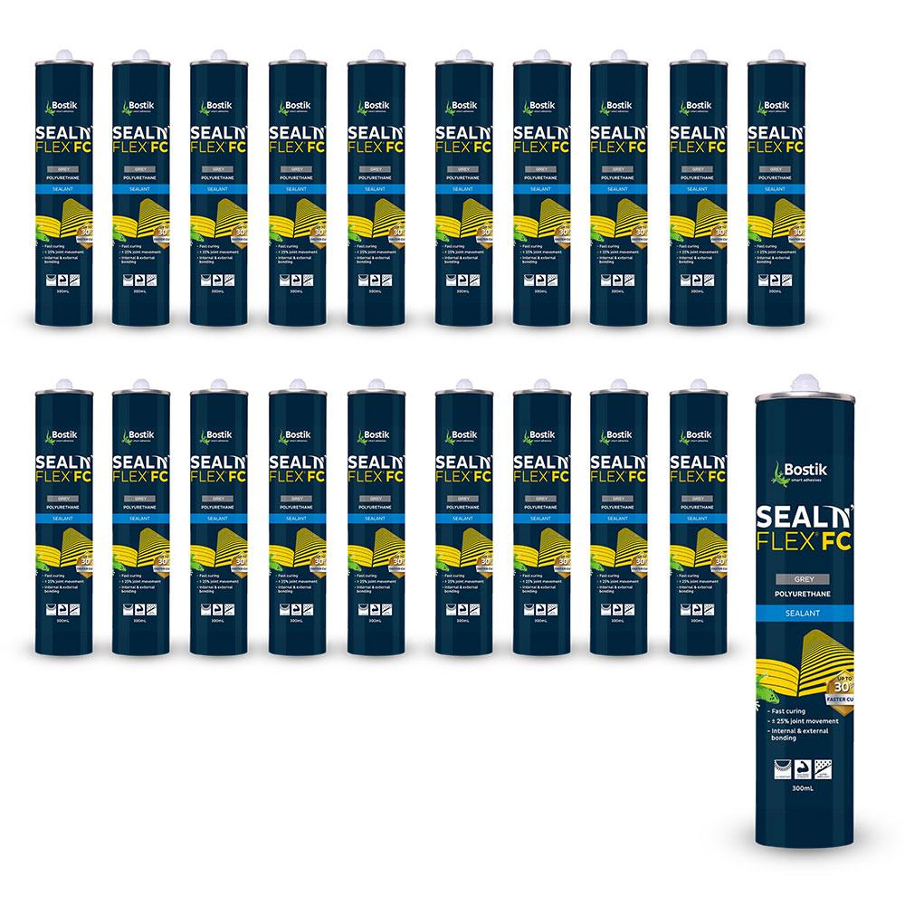 Bostik 3084007320PK 20-Pack 300ml Seal "N" Flex® FC Fast Cure Polyurethane Adhesive/Sealant - Grey