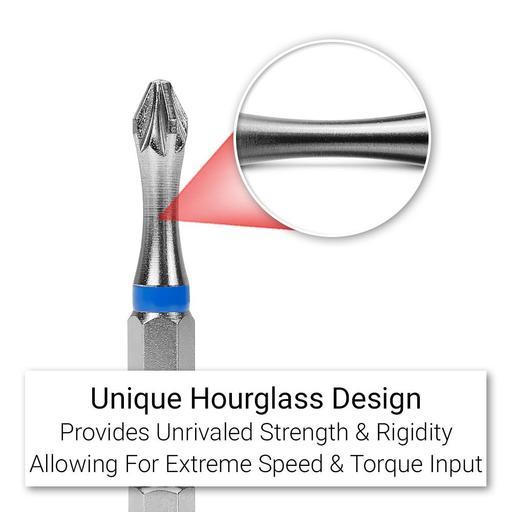 Xtorque PZ1505 5-Pack PZ1 50mm Magnetic Pozidrive Head Torsion Driver Bits