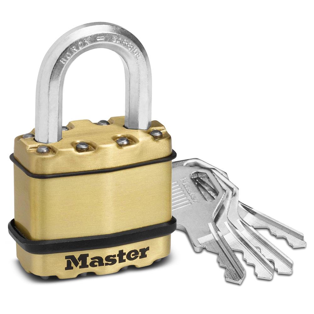 Master Lock M1BDAU 45mm (1-3/4") Excell Brass Covered Laminated Steel ...