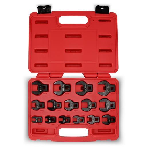 T&E Tools BCF55M 15pce 10-26mm (3/8") Drive Metric Open End Crowsfoot ...