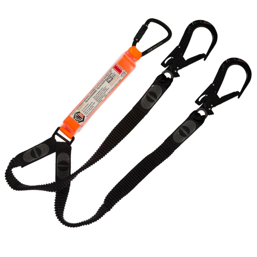 LINQ WLE2KTST 1.85m Elite Double Leg Elasticated Lanyard with Hardware