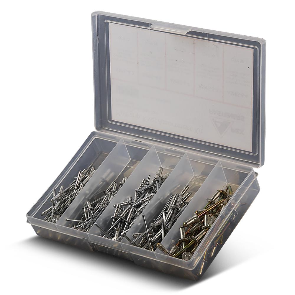 Apex RIVMGKIT 210pce Aluminium/Steel Multi-Grip Rivet Assortment Kit