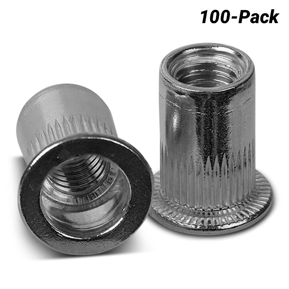 Apex NARLM8-HP 100-Pack 11mm x 15mm Nut Ribbed Aluminium Rivet