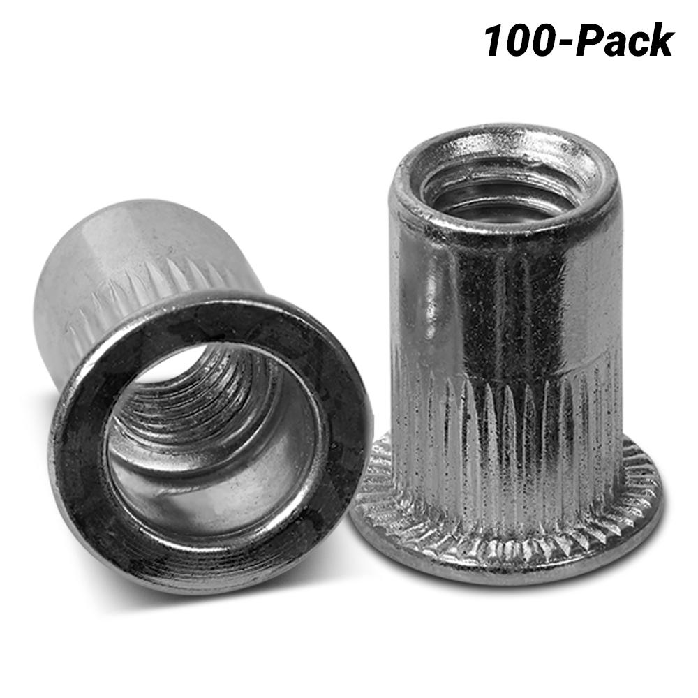 Apex NSRLM8-HP 100-Pack 11mm x 16mm Nut Ribbed Steel Rivet
