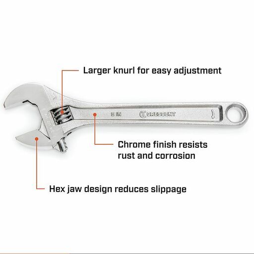 Crescent AC28VS 200mm (8") Adjustable Wrench