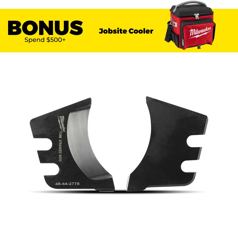 Milwaukee 48442778 6T Cable Cutter Jaw Blade Fine Strand to suit 18V Li ...