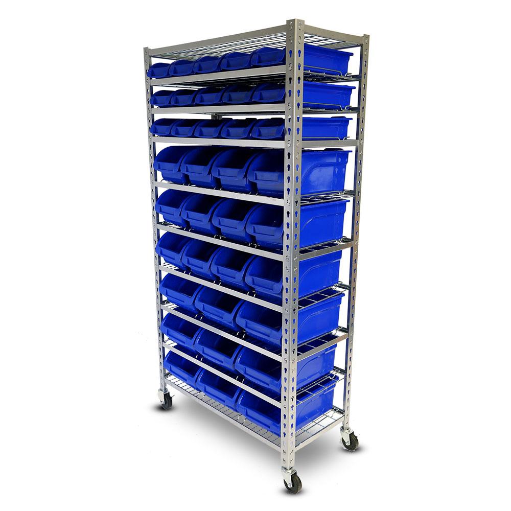 TradeQuip 6054 36-Bin Parts Storage Rack