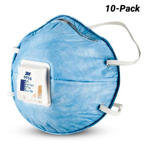 3M 9916 (WX700900276) 10-Pack P1 Valved Cupped Particulate Respirator ...