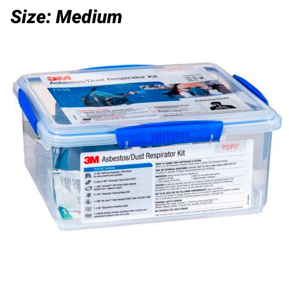 3M 7535 (AT010601600) P2/P3 Asbestos & Dust Respirator Kit with Half ...