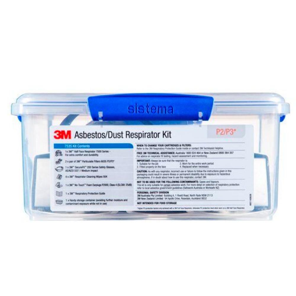 3M 7535 (AT010601618) P2/P3 Asbestos & Dust Respirator Kit with Half ...