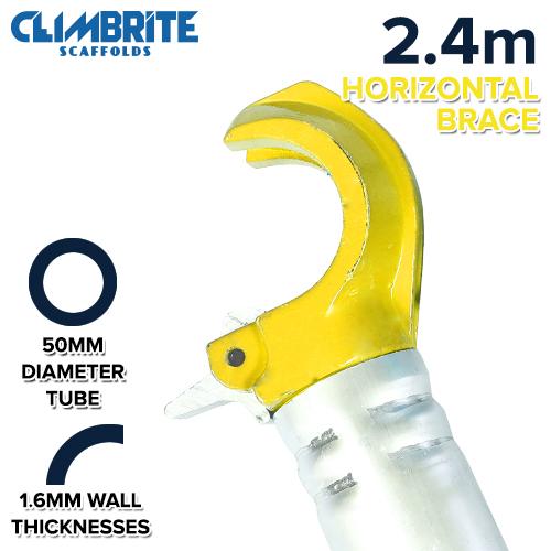 Climbrite CLI4D 2.5m x 1.3m x 4.0m Double Width Aluminium Mobile Scaffold