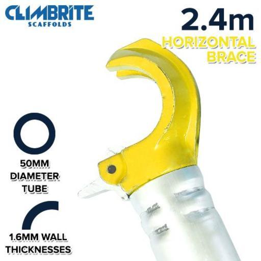 Climbrite CLI2D 2.5 x 1.3 x 2m Double Width Aluminium Mobile Scaffold