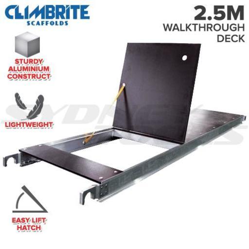 Climbrite CLI6D 2.5 x 1.3 x 6m Double Width Aluminium Mobile Scaffold