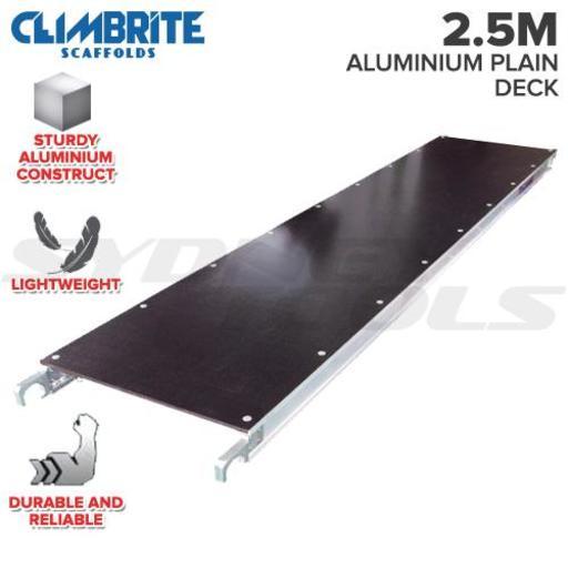Climbrite CLISD25M 2.5m Aluminium Plain Deck