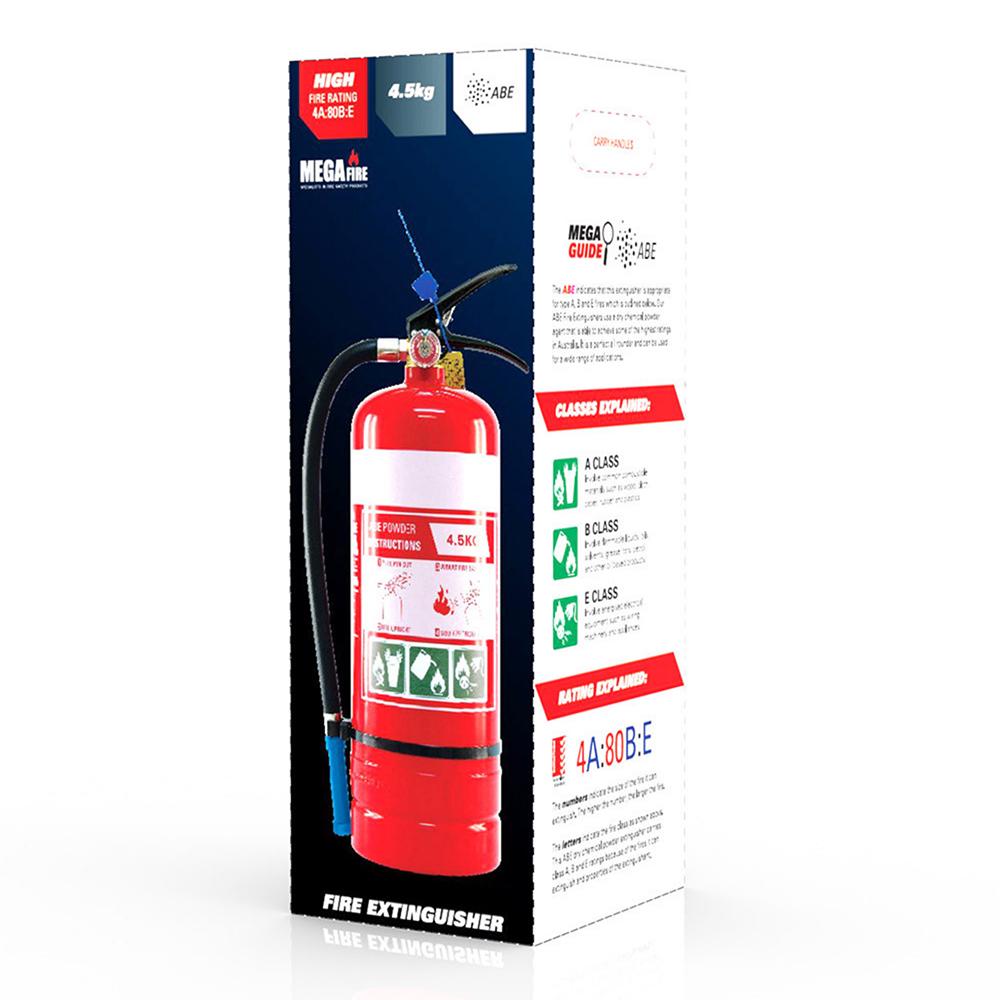 MegaFire MF45ABE 4.5kg ABE Fire Extinguisher With Wall Bracket