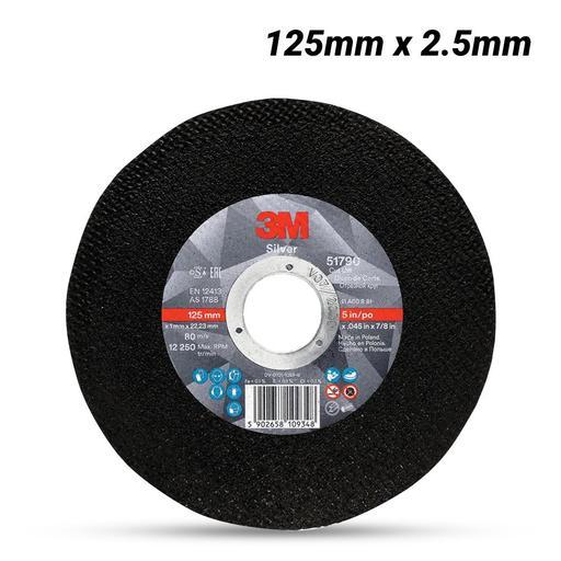 3M XC002058771 125mm x 6mm 36 Grit White Aluminium Flexible Rigid ...
