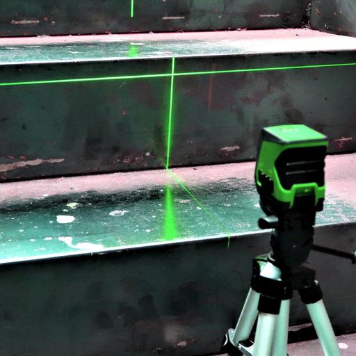 Imex 012-L2G Green Beam Mini Cross Line Laser with Tripod