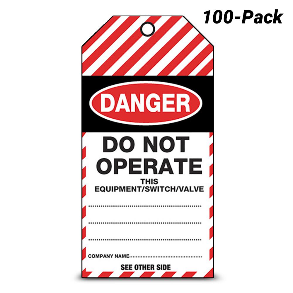 Uniform Safety Signs 123464/1 (TDT100T) 100-Pack Danger Do Not Operate ...