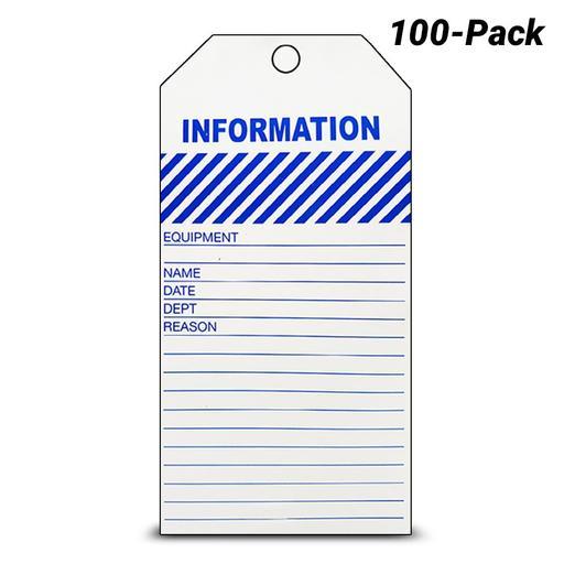 Uniform Safety Signs 123464/2 (TDT106) 100-Pack Blue Information Tear ...