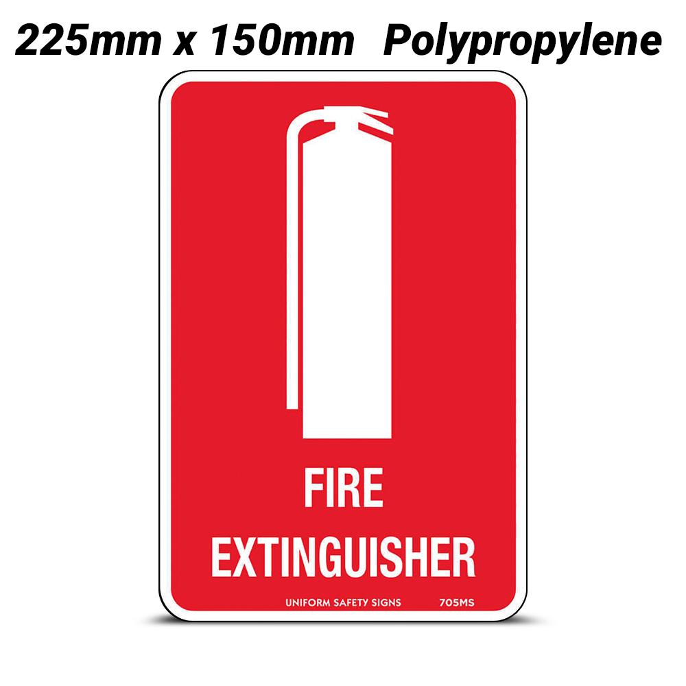 Uniform Safety Signs 705MSP 225mm x 150mm Polypropylene Fire ...