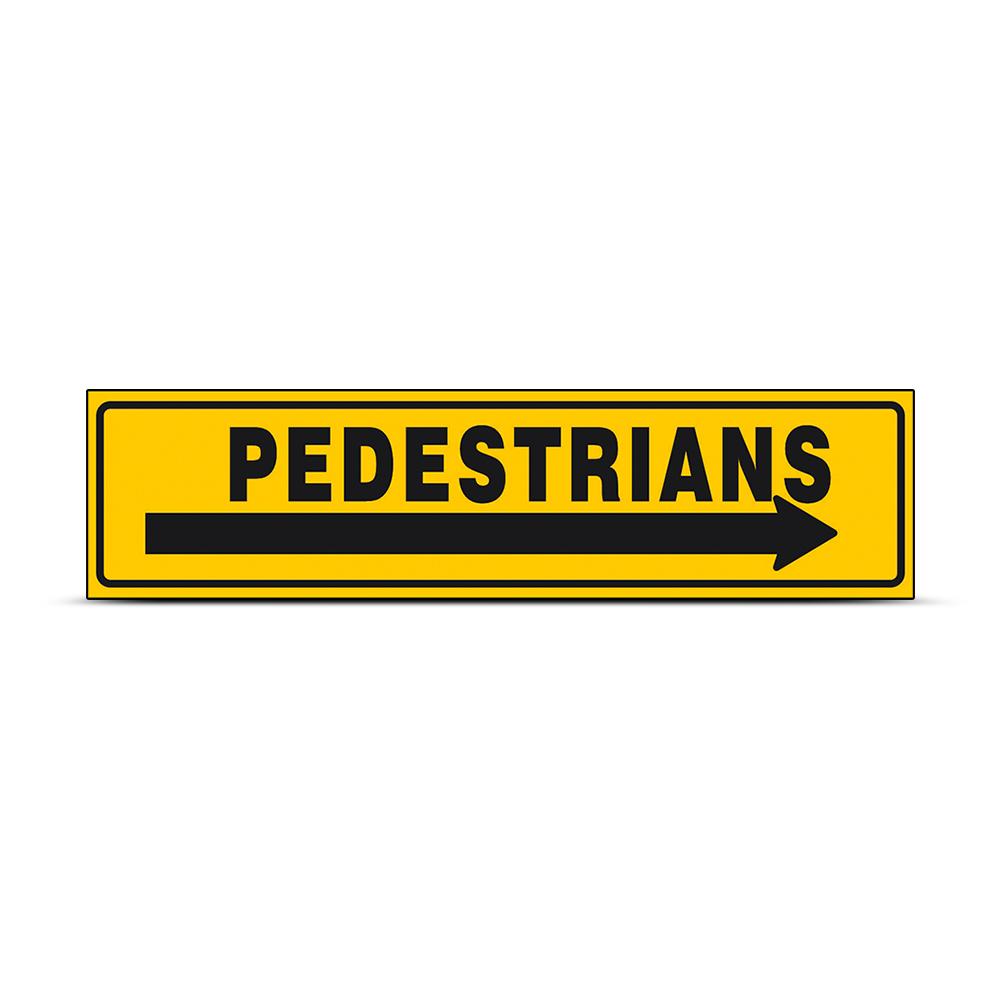 Uniform Safety Signs 867DLC 600mm x 225mm Corflute Pedestrians (Arrow ...