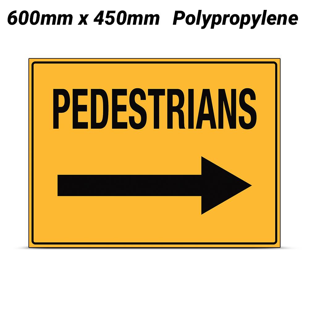 Uniform Safety Signs 867LP 600mm x 450mm Polypropylene Pedestrians ...