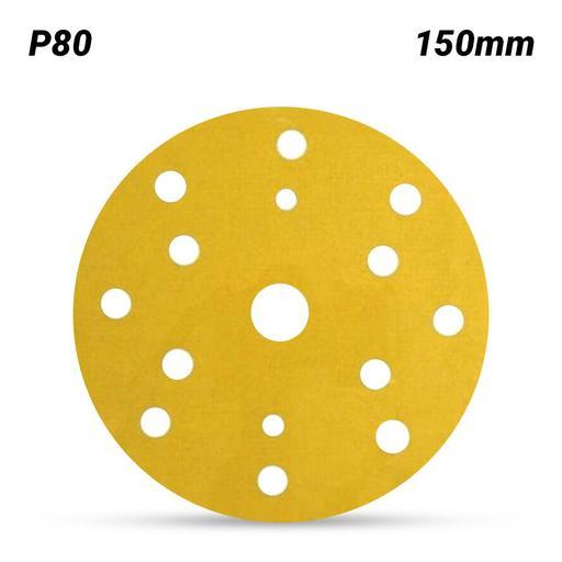 3M GC801018166 (255P) 150mm (6") Hookit 255P P80 Gold Paper Disc