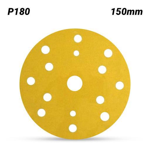 3M GC801018208 (255P) 150mm (6") Hookit 255P P180 Gold Paper Disc